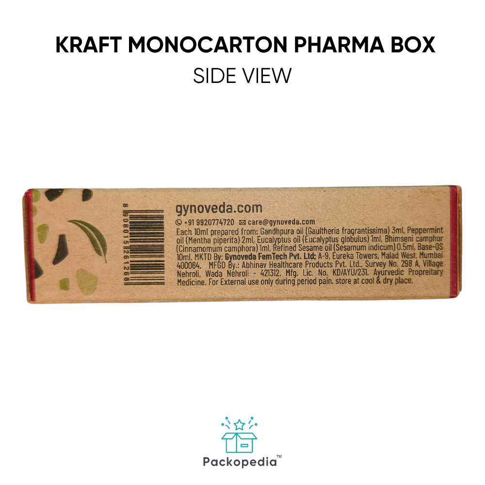 Pharmaceutical Packaging Mono Cartons - Kraft Paper Material ...