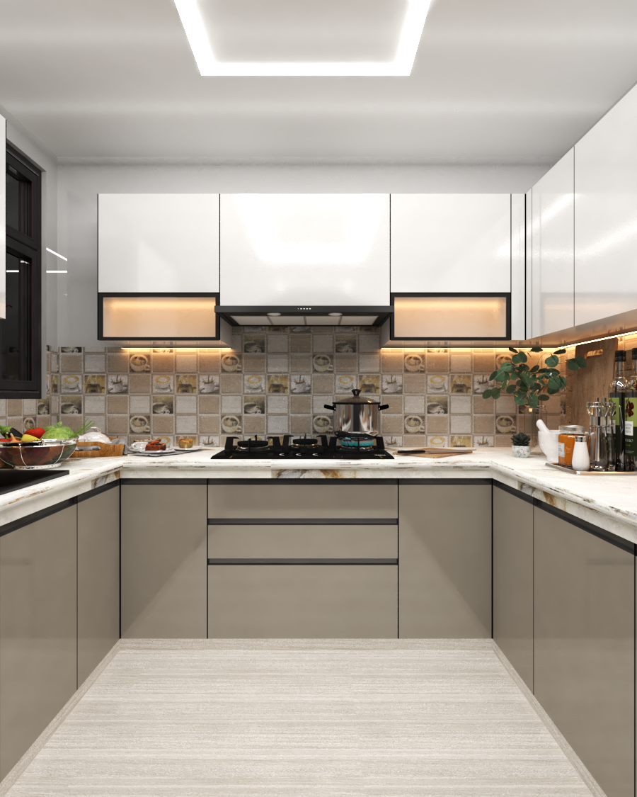U Shaped Galvanized Steel Kitchen at 29500.00 INR in Delhi | Mettas ...