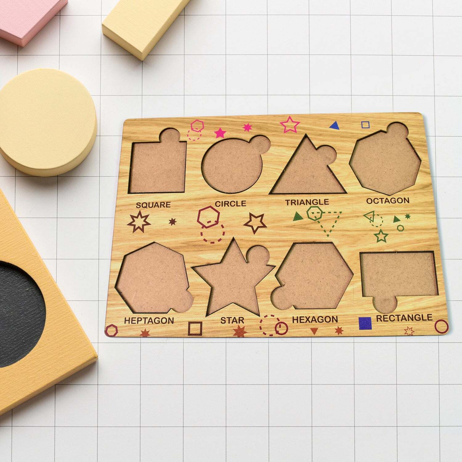 Wooden Triangles Puzzle Learning Educational Boards at Best Price in ...