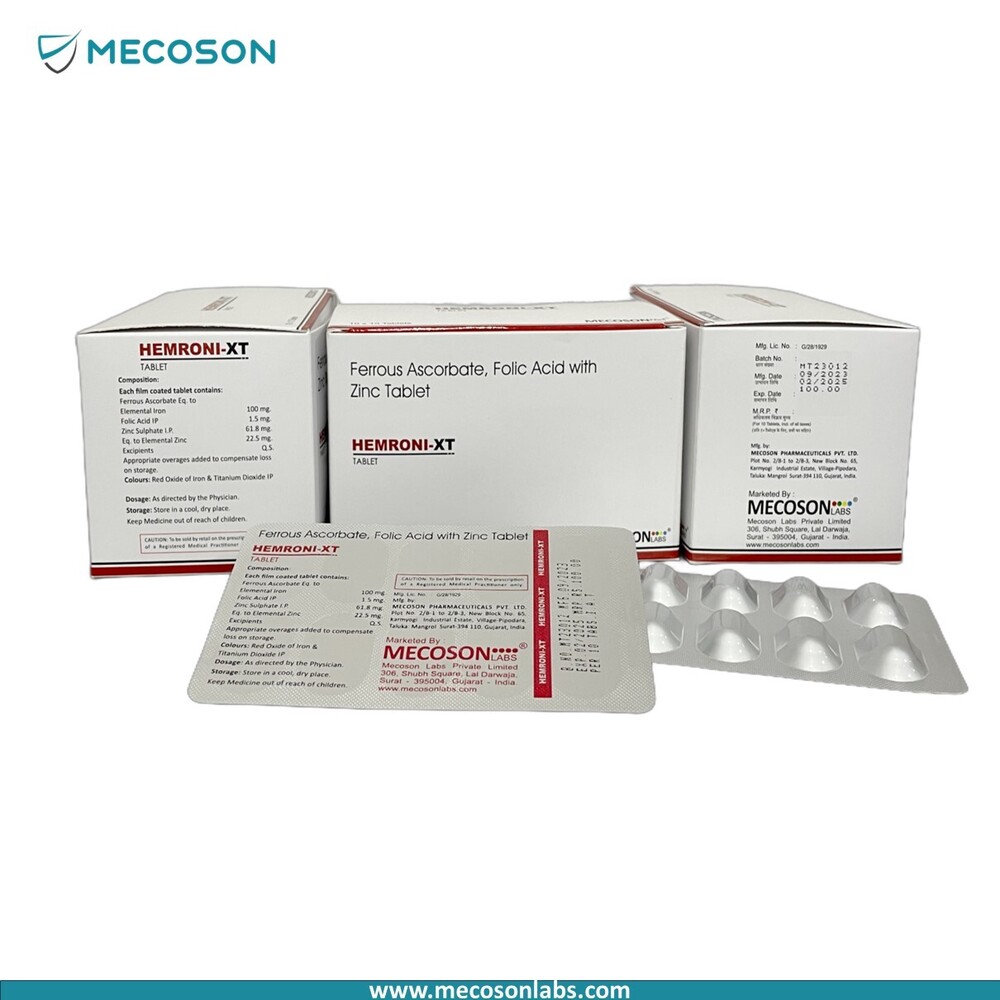 Ferrous Ascorbate 100mg Folic Acid 1.5mg Zinc 61.8mg Tab at Best Price ...