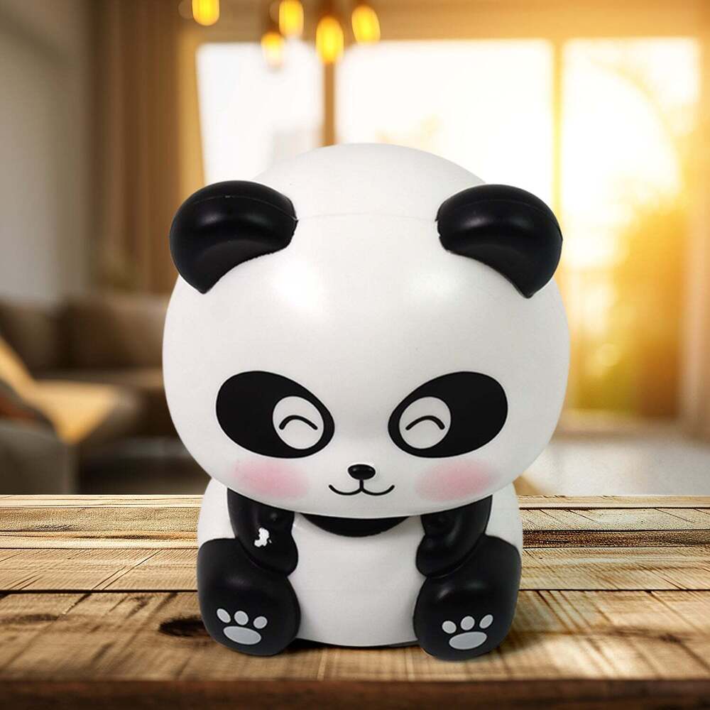 Car Decoration Solar Power Moving Head Panda Statue Creatives at Best ...