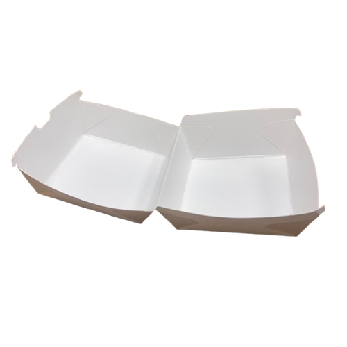 White Paper Burger Box - High-quality Paper, Customizable Size, Elegant ...