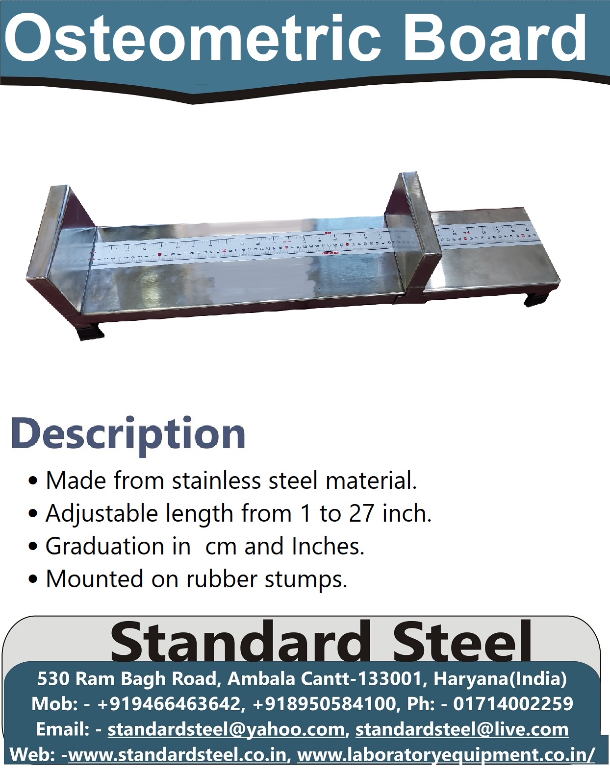 Bone Measuring Osteometric Board at 3500.00 INR in Ambala Cantt ...