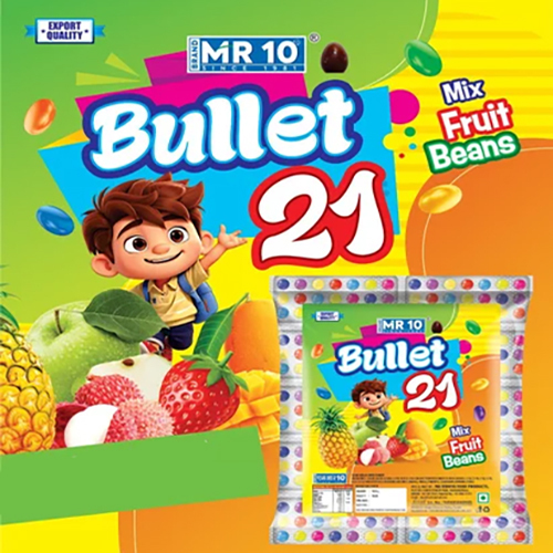Bullet 21 Mix Fruit Ball - Eggless, Solid Form, Available In 50 Gm, 100 ...