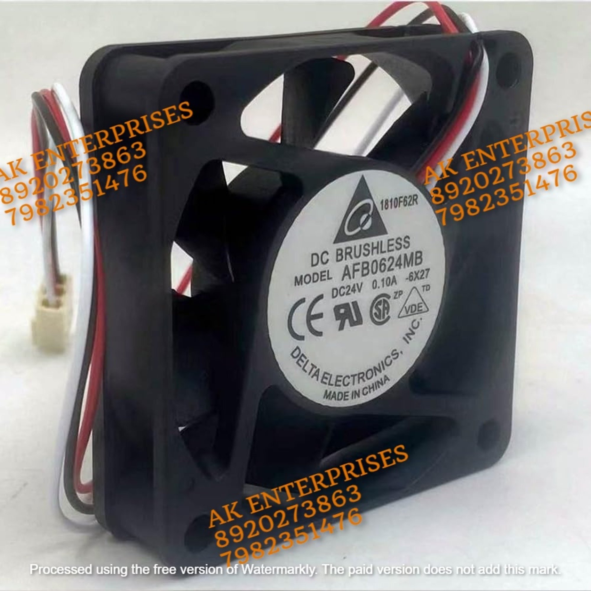 Delta Afb0624mb Axial Fan 24v-0.10a Dc Brushless Air Cooling Fan 3500 ...