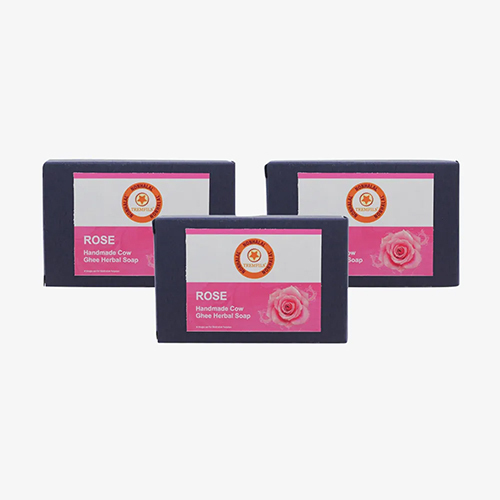 100 Gm Rose Cow Ghee Soaps Pack Of 3 - Feature: High Quality at Best ...