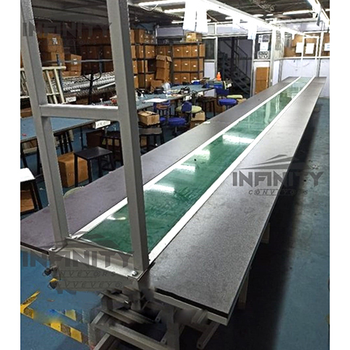 Inspection Line Conveyor System - Mild Steel, Flat Belt Design | Heat ...