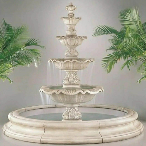 4 Layer Fountain - Color: White at Best Price in Makrana | Rihan Marble Art