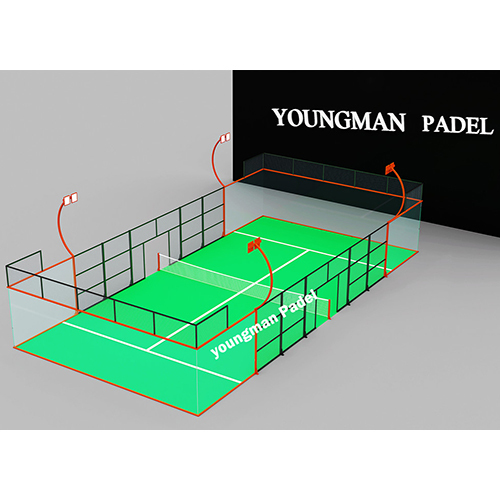 Official Tour Full Panoramic Padel Tennis Court - Color: As Per ...