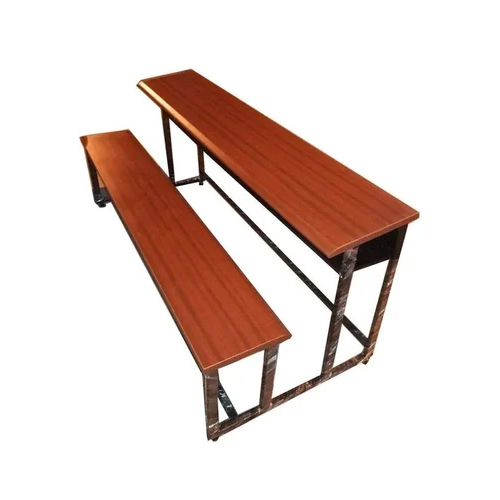 Wood Brown 3 Seater School Desk Bench - Design: Standard at Best Price ...