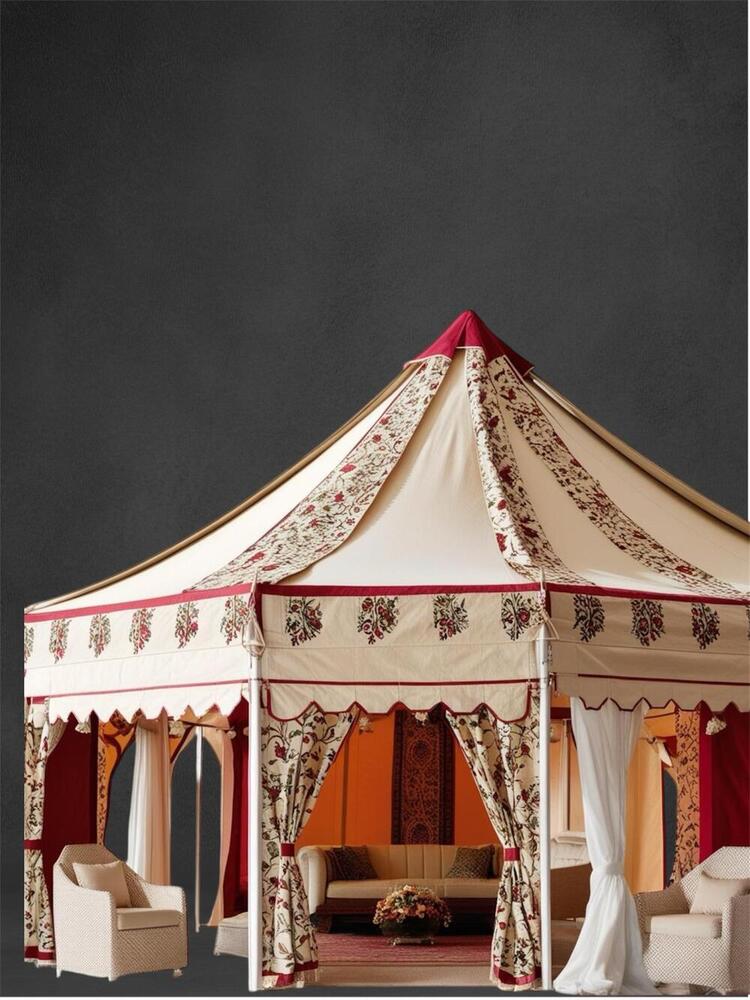 Luxury Mughal Tent - High-quality Polyester, Double Layered Design ...