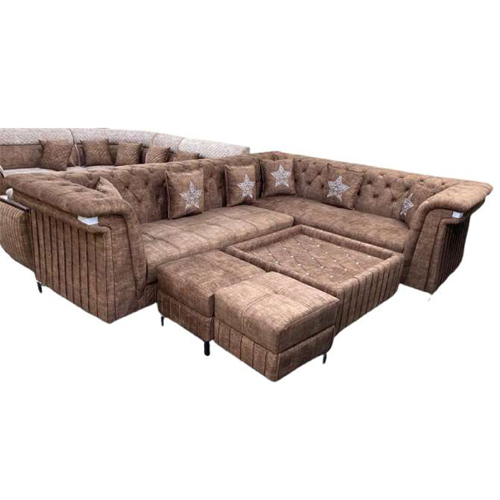 01_7 Seater Velvet Corner L Shape Sofa Set, - Color: Different Available at Best Price in New ...