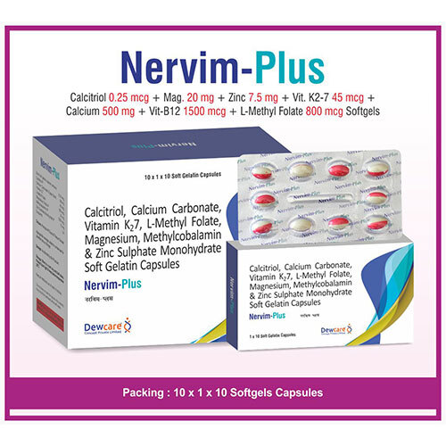 Nervim-plus Softgel Capsules - A Nutrient-rich Blend Of Calcitrol ...