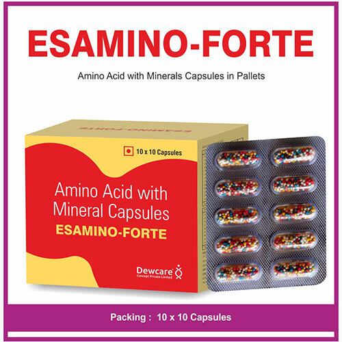 Esamino-forte Capsules - Amino Acid With Mineral Pellets, Essential ...