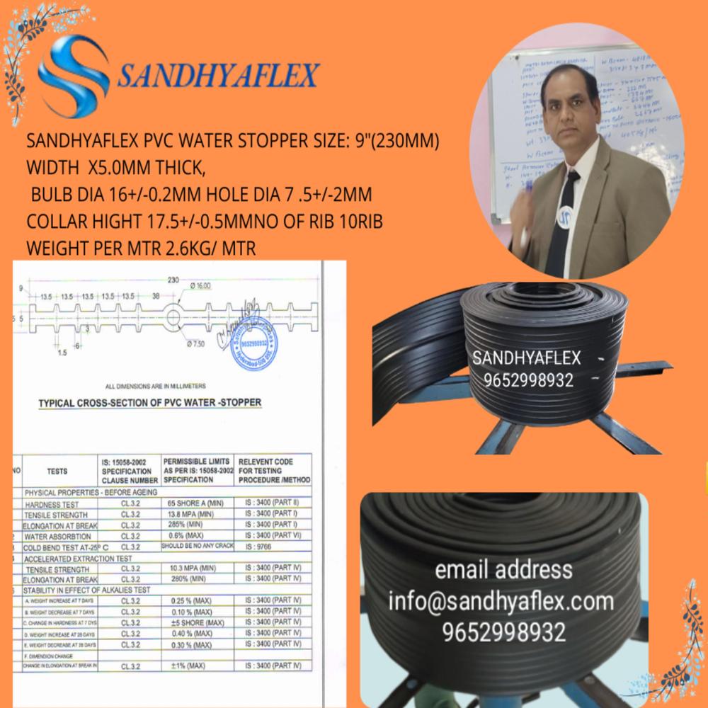 Pvc Water Stopper 230*5mm at 125.00 INR in Hyderabad | Sandhya Enterprises