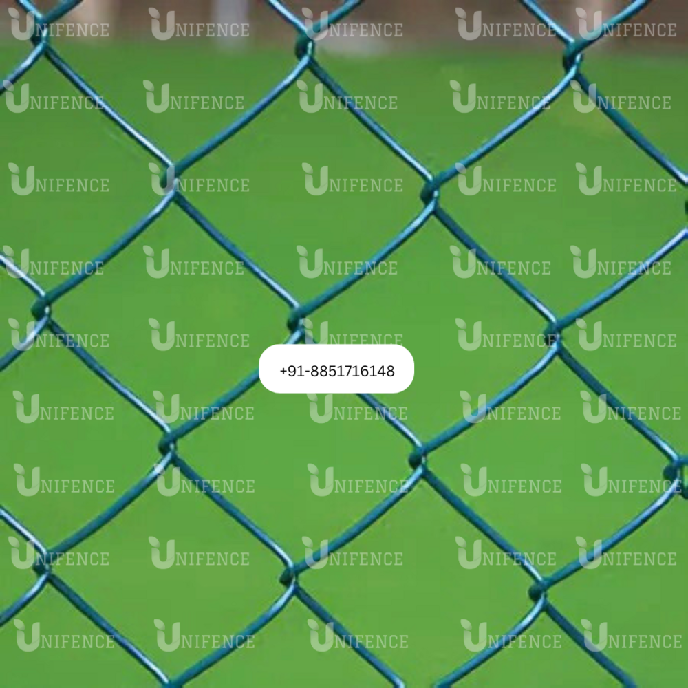 Pvc Coated Chain Link Fence - 4 To 10 Ft Height, Customizable Wire Thickness And Mesh Size ...