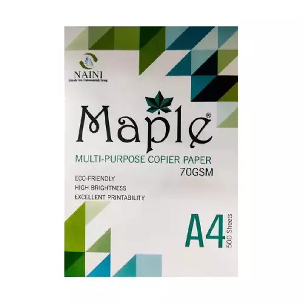 Naini Maple 70 Gsm A4 Size Multipurpose Copier Paper 500 Sheets, White ...
