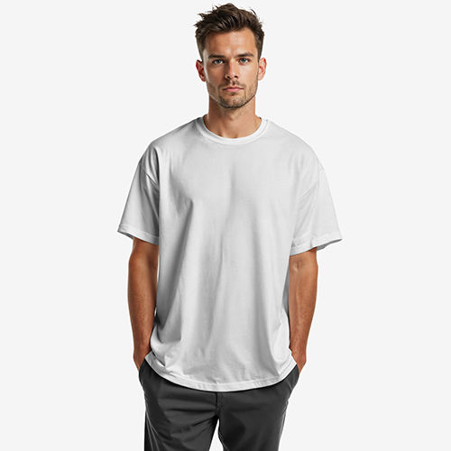 Mens White Dry Fit Round Neck T-shirt - Fabric Type: Cotton at Best ...