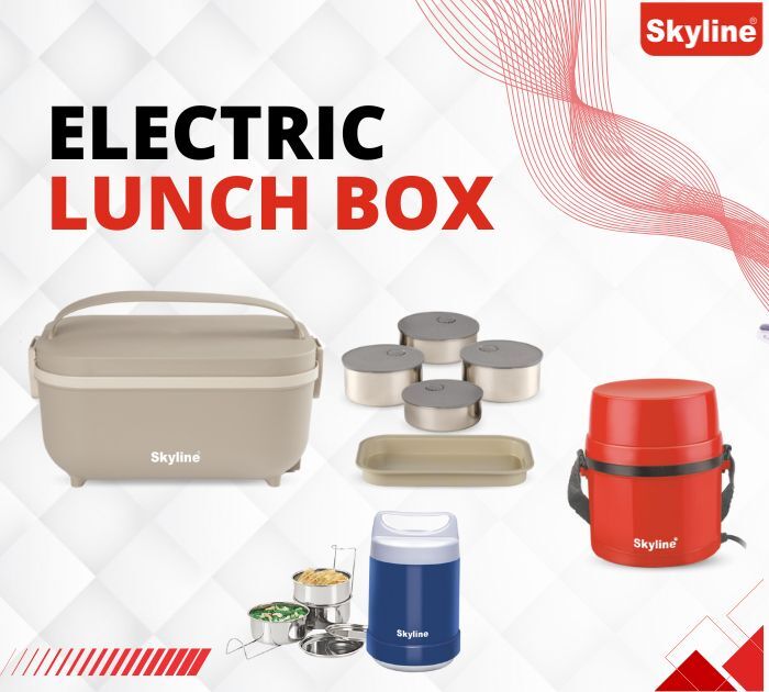 Skyline Electric Lunch Box With 4 Stainless Steel Containers at Best ...