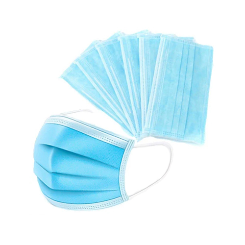 Disposable Face Mask - Non-woven, 3-layer, Universal Blue Color ...