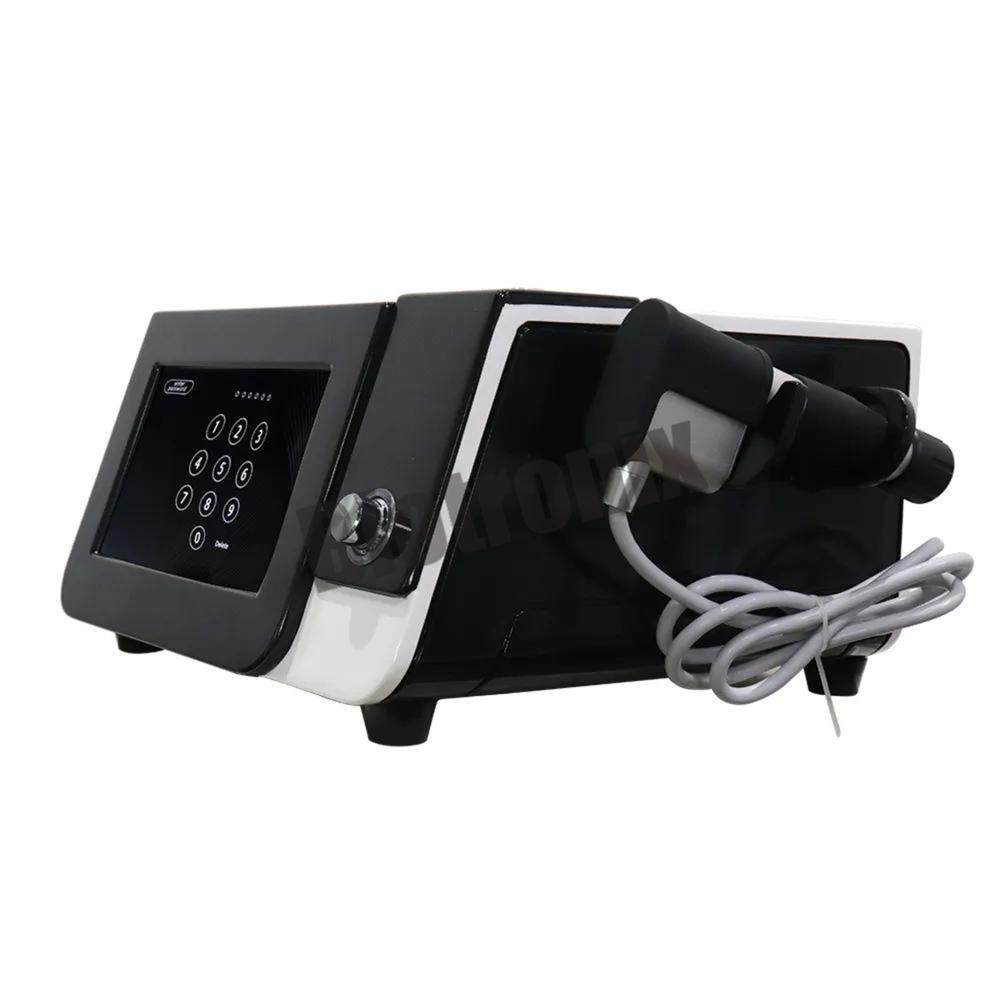 Black Digital Pneumatic Shockwave Therapy Device For Physiotherapy & Ed ...