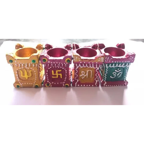 Handmade Clay Square Pot Diya - Color: Multicolour at Best Price in ...