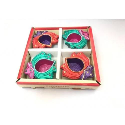 Lotus Diwali Clay Diya - Color: Multicolour at Best Price in Ahmedabad ...