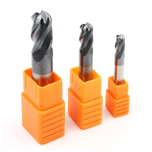 Four Flute Carbide Spiral Ball Nose Cutter - Coating Type: Polished at ...