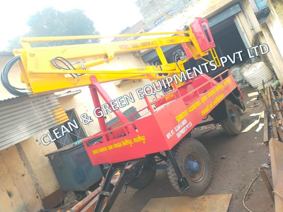 10 Mtr Working Height Sky Lift Mounted On Four Wheel Trailer Chassis at ...