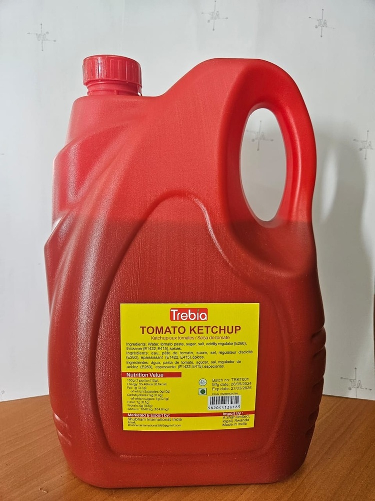 Trebia Tomato Ketchup Jerry Can - 5kg Food-grade Pack, Smooth Texture ...