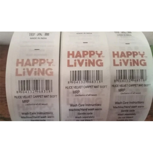 Blanket Labels - Color: White at Best Price in Ludhiana | Shri Ganesh Label