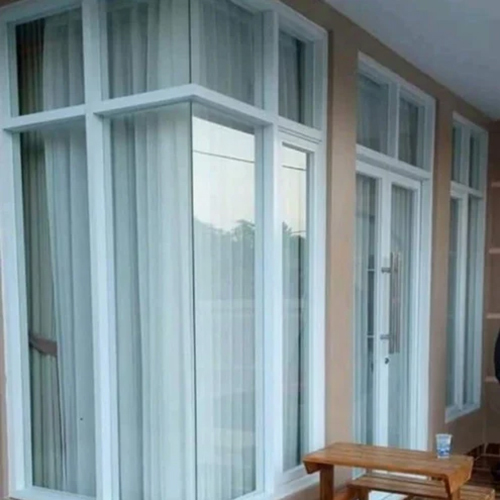L Shape White Fixed Upvc Windows - Application: Commercial ...