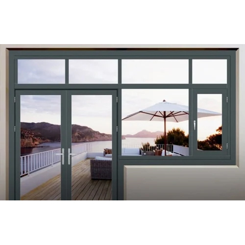 Drak Grey Upvc Glass Door - Color: As Per Requirement at Best Price in ...