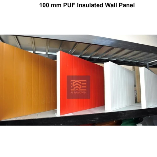 100 Mm Puf Insulated Wall Panel - Coating Type: Color Coated at Best ...