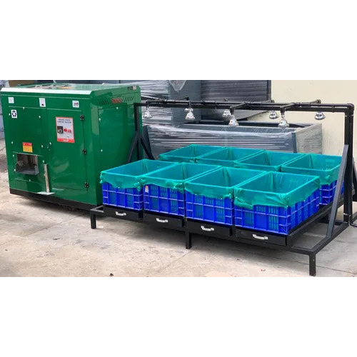 Organic Waste Composting Machine - Color: Green Paint Coated at Best ...