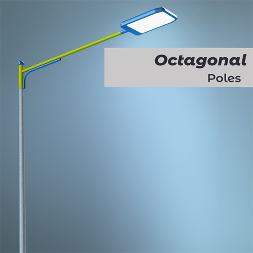 Octagonal Lighting Pole - High-quality Metal, Polished Finish, Cool ...