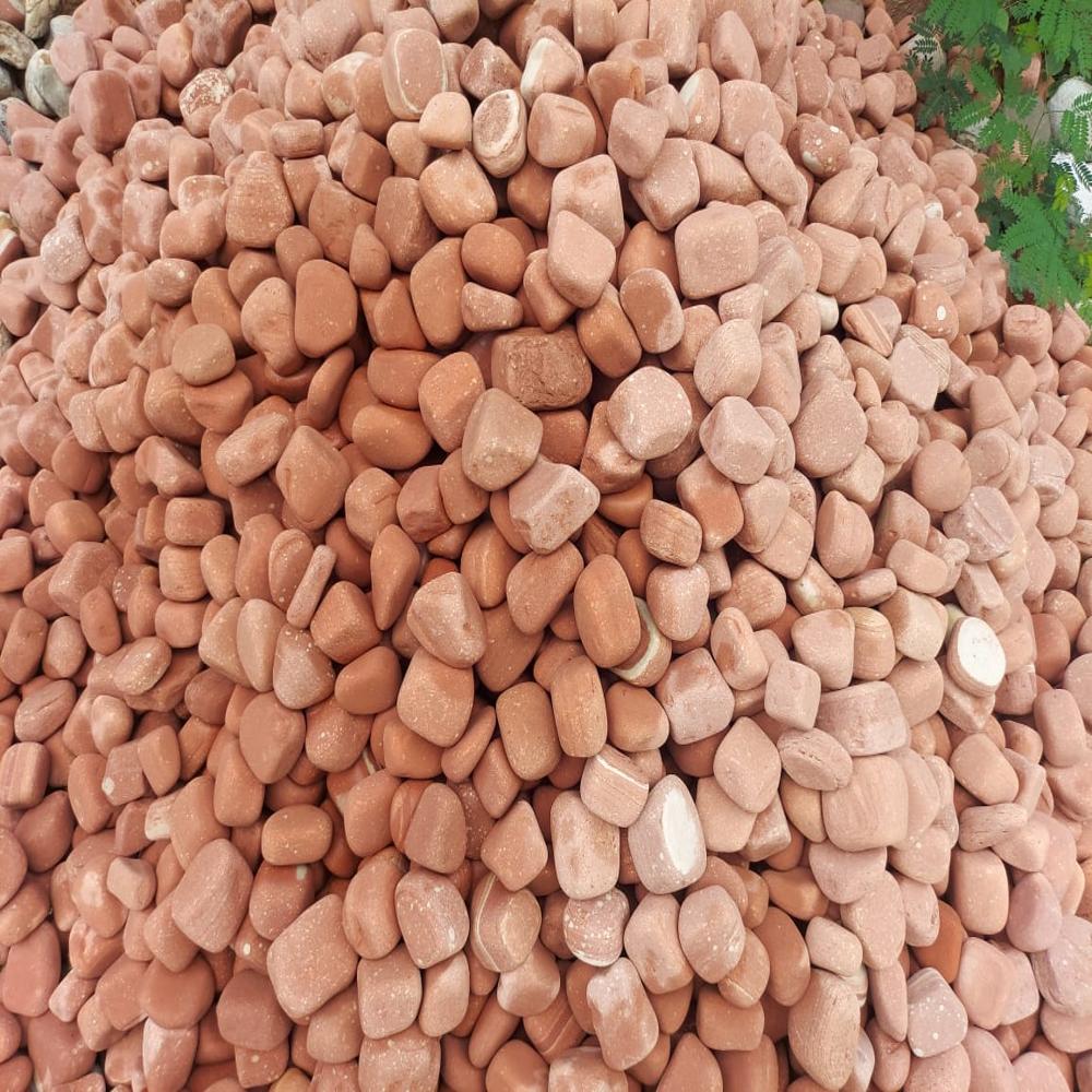Red Stone Pebbles - Artificial Stone Type: Solid Surface at Best Price ...