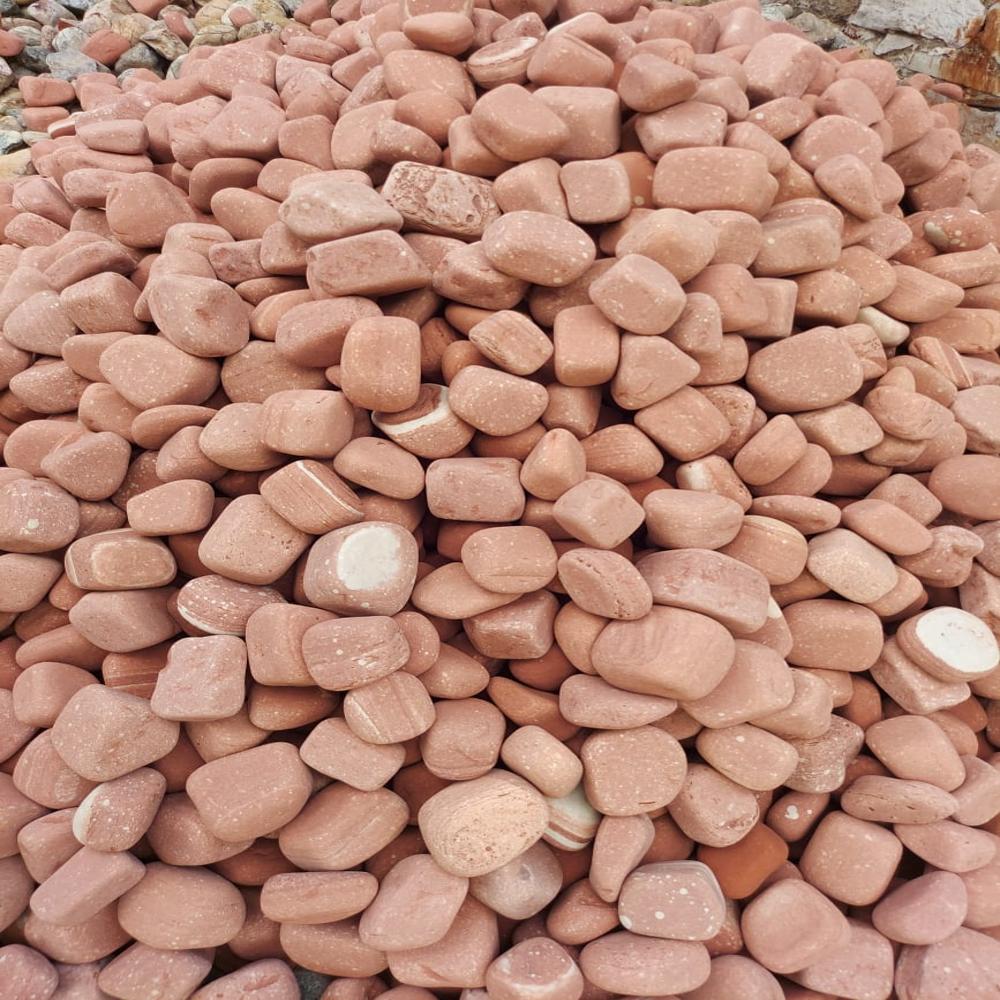 Red Stone Pebbles - Artificial Stone Type: Solid Surface at Best Price ...