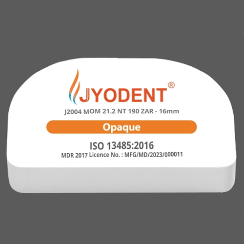 Opaque Uniaxially Pressed 'd' Shape Arch Blank For Zircon Zahn Mom (zar ...