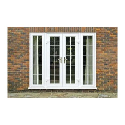 Upvc French Door - Upvc Frame Material, Standard Size, White Color ...