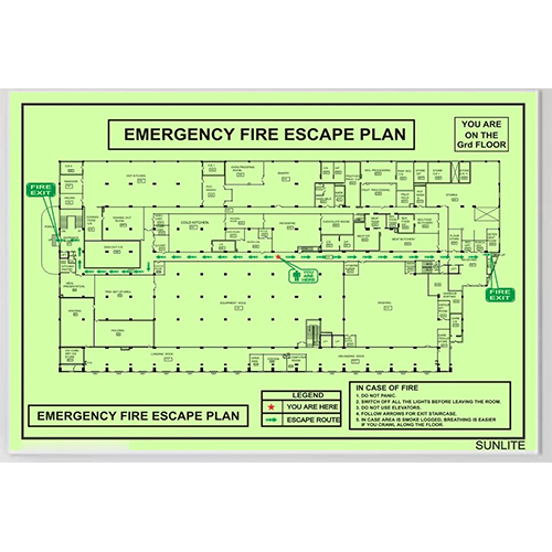 Fire Escape Signage at 1800.00 INR in Vasai, Maharashtra | Sunlite ...