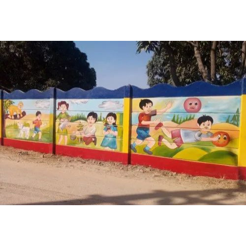 Rcc Readymade Compound Wall For School - Shape: Rectangle at Best Price ...