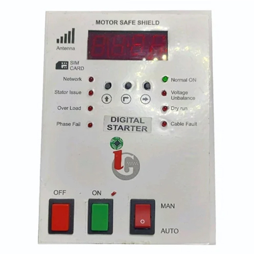 Three Phase Digital Motor Starter - Mild Steel 440v 50hz Ip55 | White Finish Industrial ...