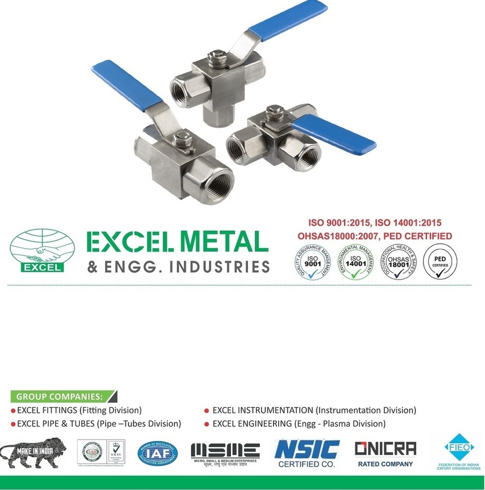 Stainless Steel 316 Instrumentation Ball Valves at 600.00 INR in Mumbai | Excel Metal & Engg ...