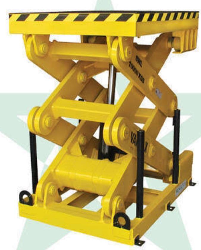 Hydraulic Scissor Lift - Stainless Steel, Red/yellow/blue, Industrial ...