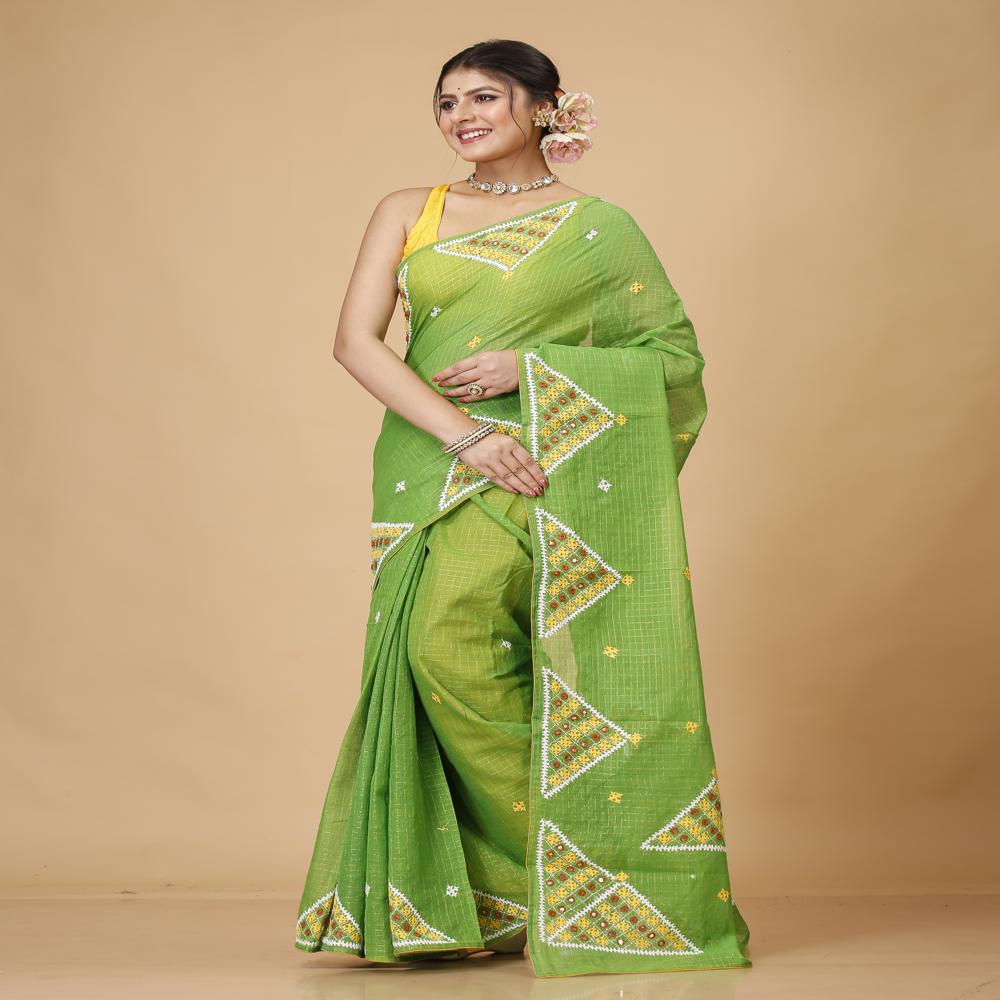 Gujrati Hand Stitch Saree at 2900.10 INR in Kolkata | Debasree Boutique