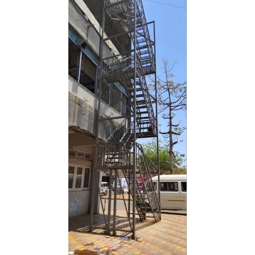 Mild Steel Emergency Fire Exit Staircase - Color: Black at Best Price ...