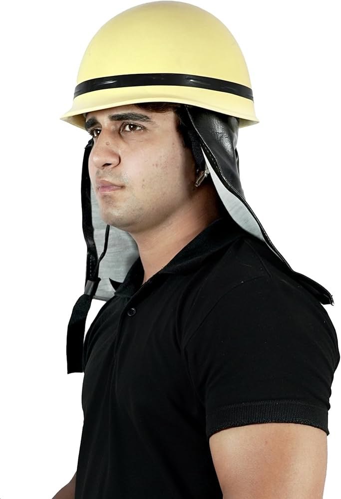 Fire Safety Helmet - Frp Material Round Shape Yellow Color | Designed ...