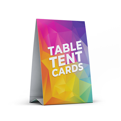 Customized Table Tent Card - Feature: Light Weight at Best Price in ...