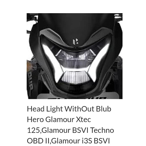 Head Light Without Bulb Hero Glamour Xtec 125 - Car Make: Two Wheelers ...